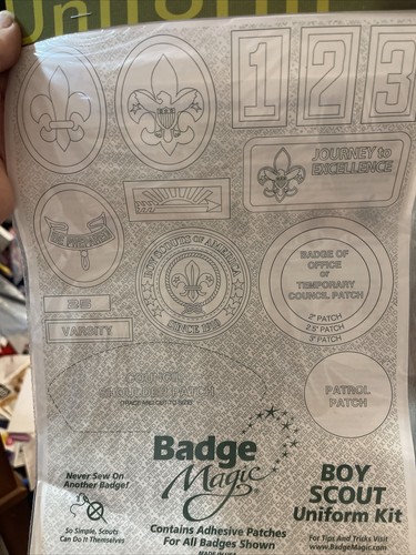 Badge MagIc Scout Merit Kit Troop Patches Adhesive NEW NEVER SEW ...