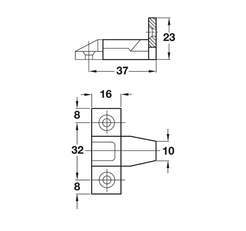 Keku Push In AS Fittings Press Fit Panel Clips Kitchen Plinth Fasteners ...