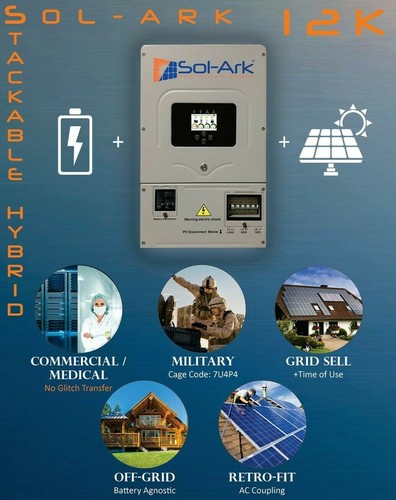 NEW Sol Ark 12k solar Hybrid inverter all-in-one no glitch switch ready ...