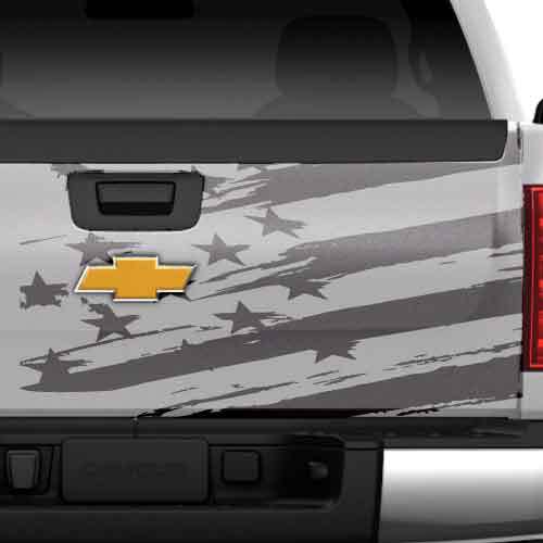 Distressed American Flag Tailgate Side Rear Pickup Truck Graphic Decal ...