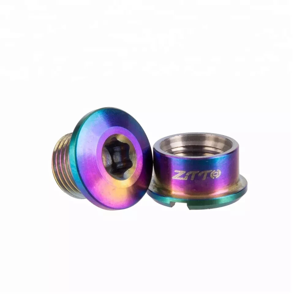 Titanium Crankset Chainring Bolts Rainbow Oil Slick 5mm Fixed Road ...