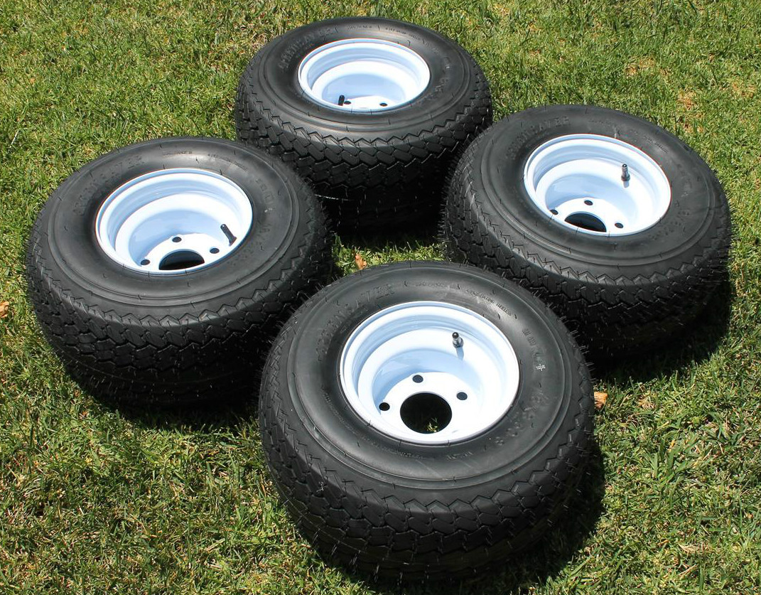 NEW Set Of 4 Tires and 5 LUG Wheels For Golf Cart Carts Taylor Dunn ...