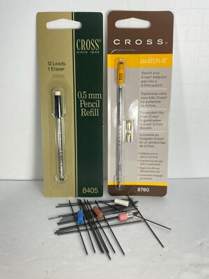 CROSS PENCIL LEADS & ERASERS 0.5mm 0.7mm 0.9mm / 0.5mm Cartridge & 0.7 ...
