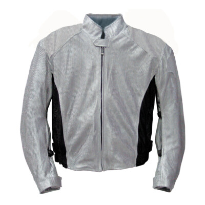 OSi Cool Silver Textile/Mesh Motorcycle Jacket Unisex Adult Sizes SM ...