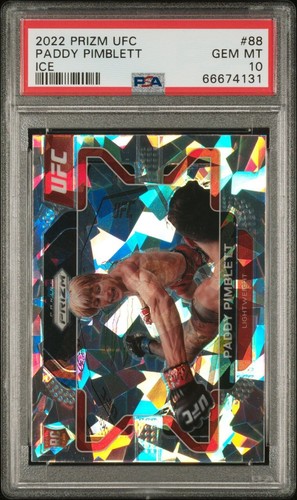 2022 Panini Prizm UFC Ice Prizm Paddy Pimblett #88 PSA 10 GEM MT Rookie ...