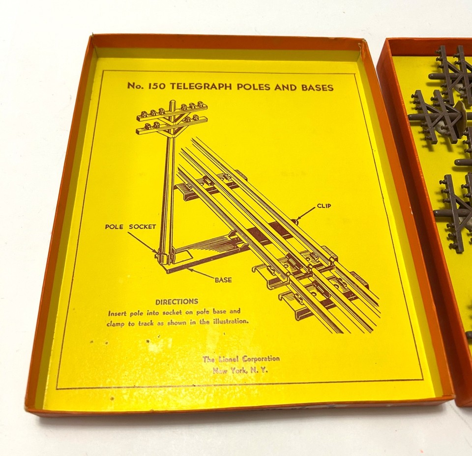 Postwar Lionel 150 Telegraph Pole Set MINT C10 NOS | eBay
