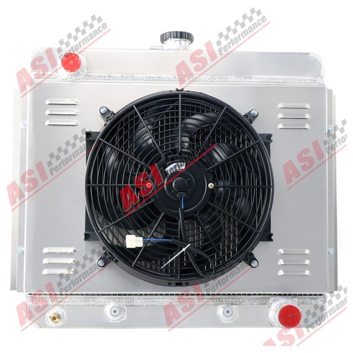 4 Row Aluminum Radiator&Shroud Fan FOR 1962-1967 65 Chevy Nova Chevy II ...