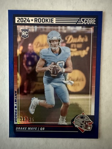 2024 Drake Maye Score Blue Rookie Artist’s Proof /35 RC Patriots | eBay