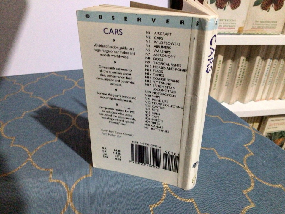 Observers Book Of Cars 1991/92 Paperback | eBay