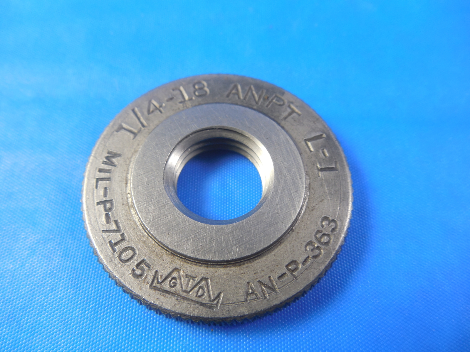 1/4 18 ANPT L1 PIPE THREAD RING GAGE .25 L-1 A.N.P.T. QUALITY ...