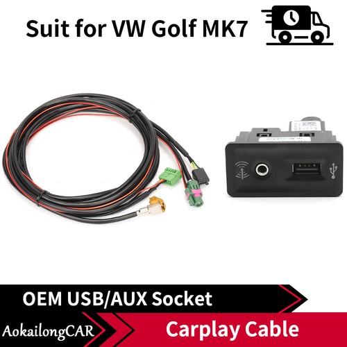 5G0035222E For VW Golf 7 Install CarPlay Media MDI USB AUX AMI Socket ...