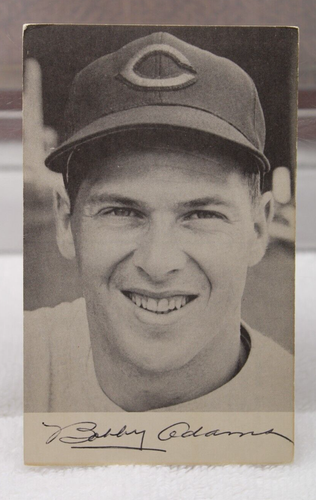 1946/55 BOBBY ADAMS CINCINNATI REDS AUTOGRAPHED POSTCARD PHOTO | eBay