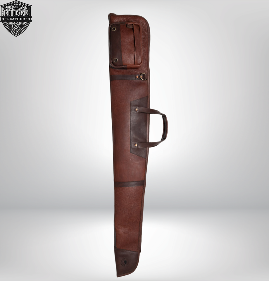 Leather Shotgun Slip Case Brown –Padded Rifle Gun Cover Vintage Hunting ...