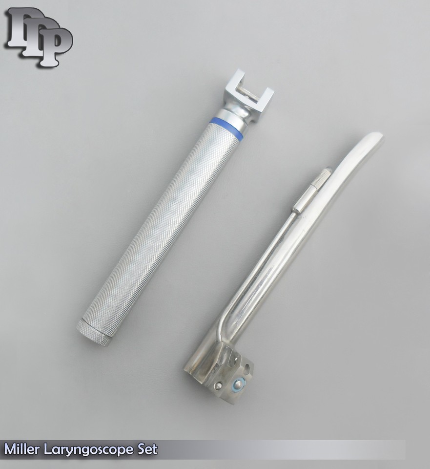 LARYNGOSCOPE SMALL HANDLE AA + MILLER BLADE #2 ENT INTUBATION ...