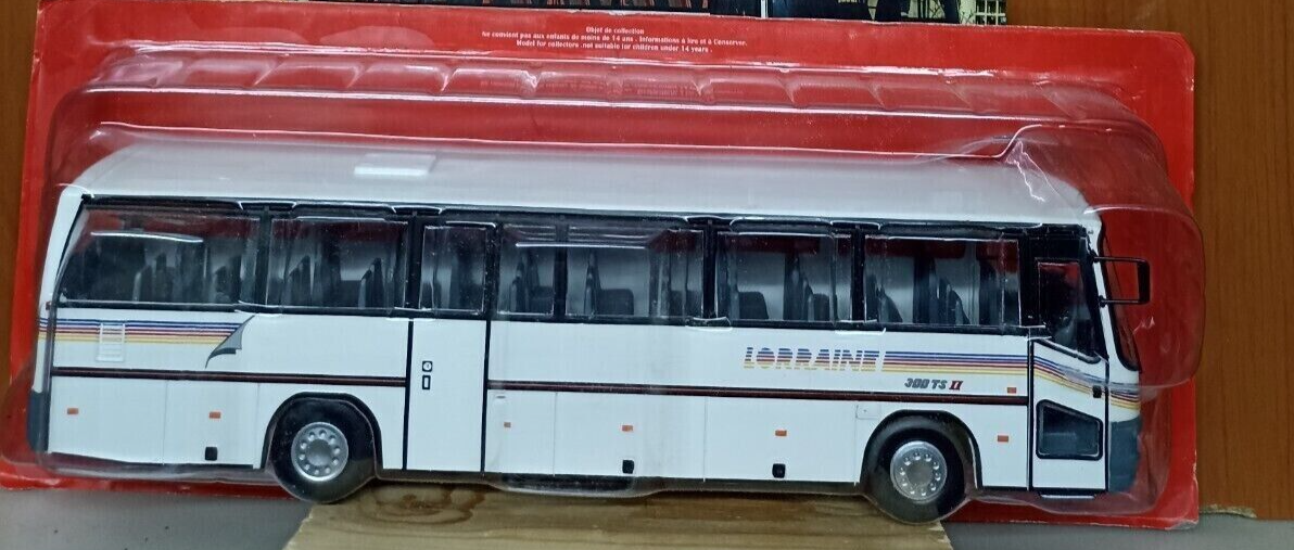 Bus IVECO LORRAINE 1981 1/43 Diecast model autobus autocar hachette ...