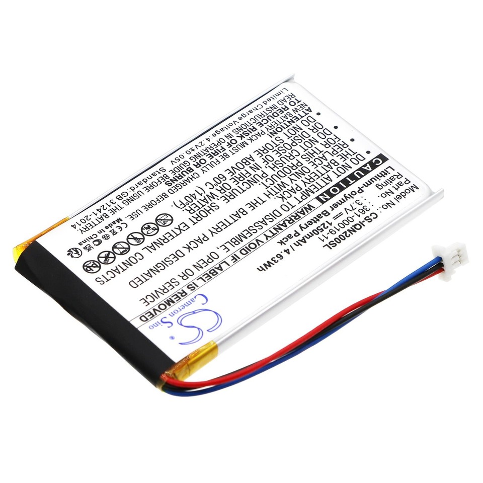 1250mAh Battery For Garmin Nuvi 1300, Nuvi 1350, Nuvi 1370, Nuvi 1340T ...