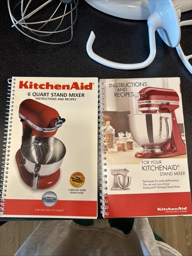 White Kitchen Aid classic plus standing mixer with three attachments ...