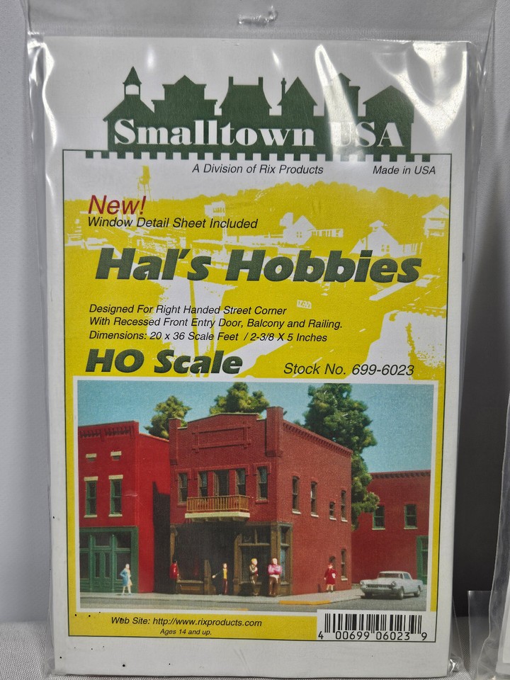 Hal's Hobbies & Fire Station HO Scale Kit Lot Train Layout Diorama ...