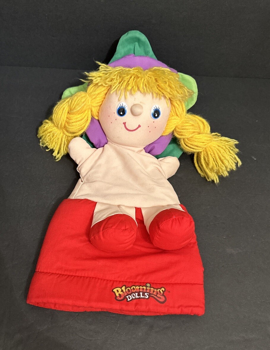 "BLOOMING DOLLS - RED POT" VINTAGE PLUSH TOY FLOWER PUPPET - 1987 - CAP ...