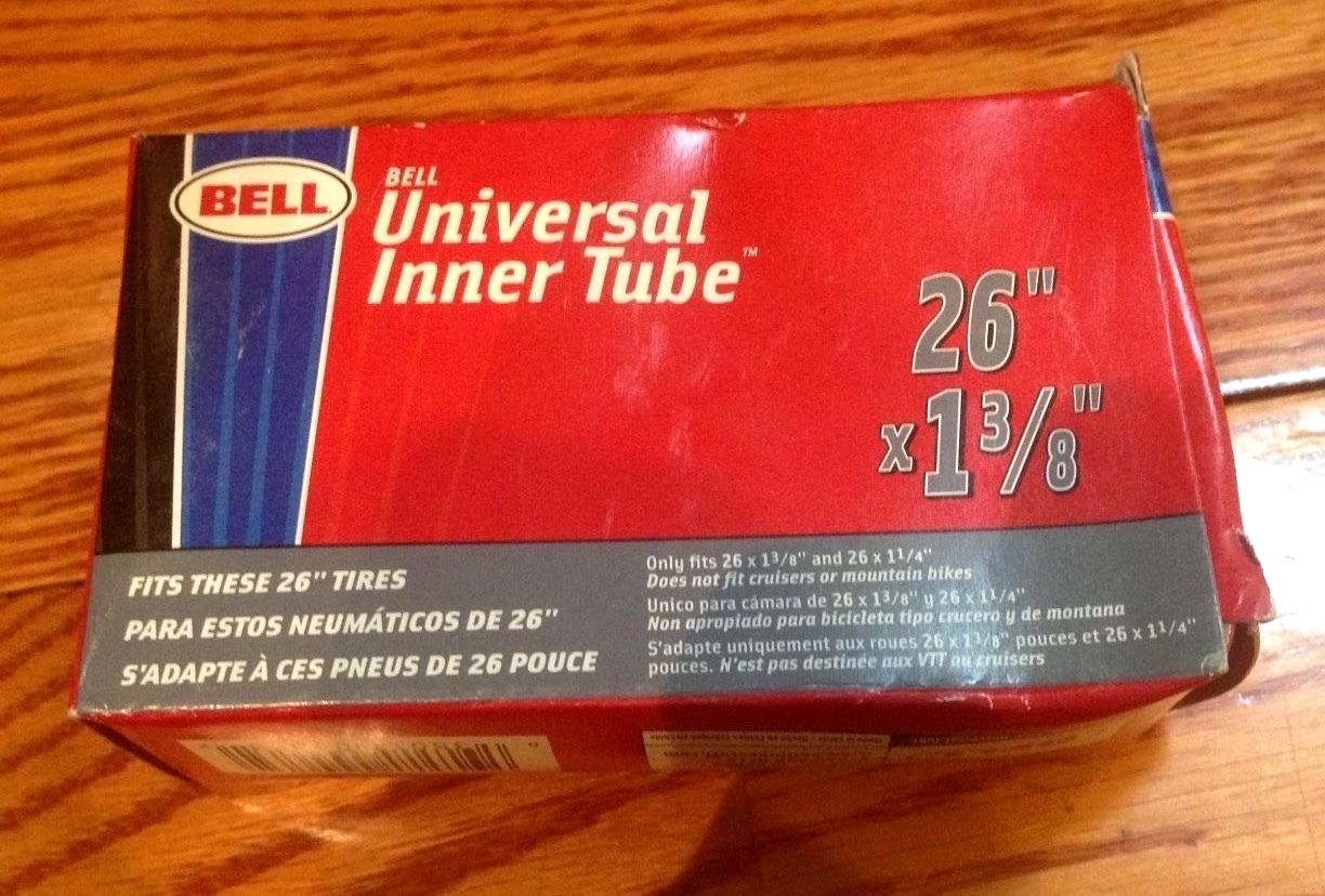 Bell Bicycle Bike Innertube-Universal Fit Fits all 26" tires 1 3/8" NEW ...