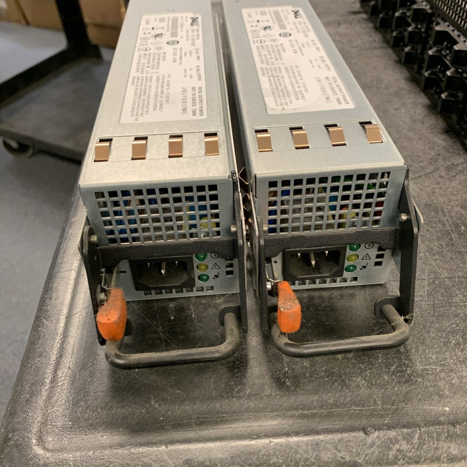 2 x Dell PowerEdge 2950 2970 750W PSU 7001072-Y000 M076R 0M076R Z750P ...
