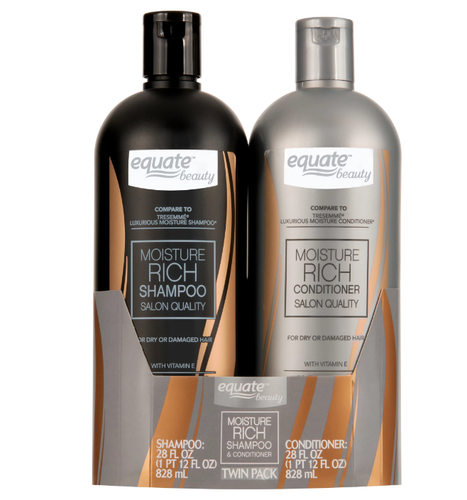 Equate Beauty Moisture Rich Shine Shampoo & Conditioner Full Size Set ...