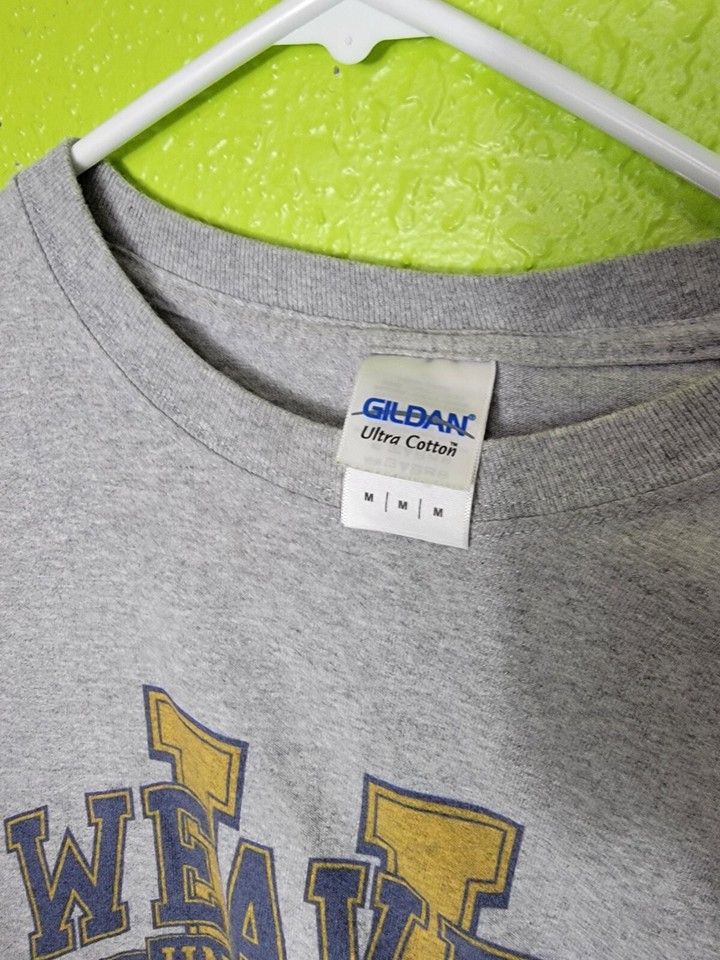 Weaver University Long Sleeve Grey Crewneck Shirt Gildan Adult Medium ...