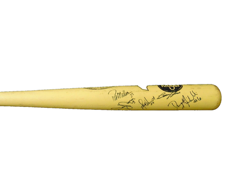 "Texas Rangers Stars" Tim Crabtree (+7) Hand Signed Louisville Slugger ...
