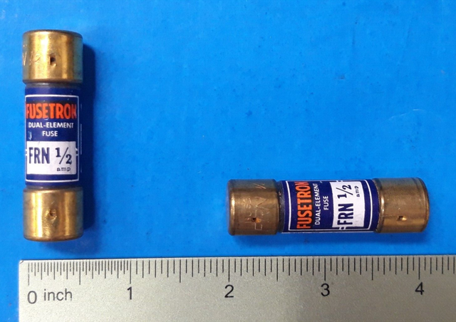 7 FRN 1/2 Fusetron Dual Element Fuses by Bussmann 250v Slow Blow USA ...