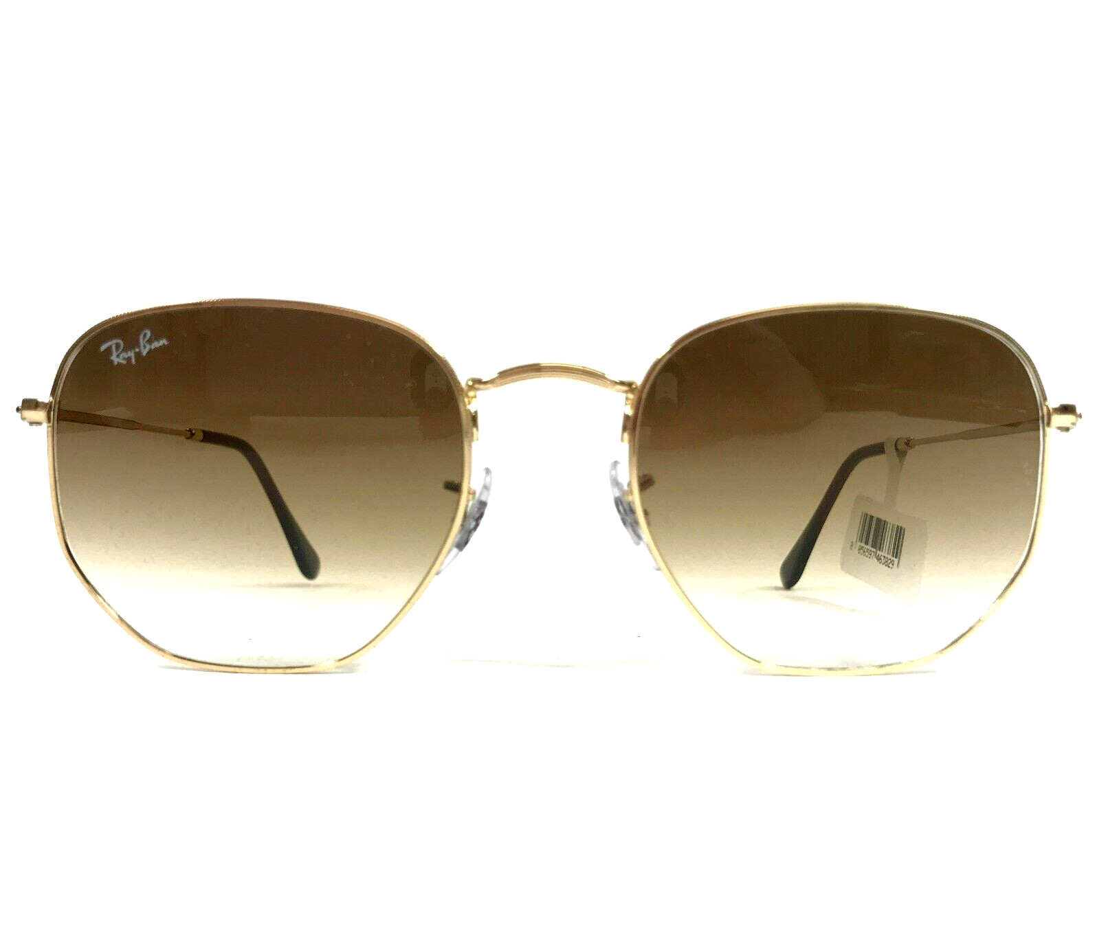 Ray-Ban Sunglasses RB3548 001/51 Gold Hexagonal Frames w/ Brown ...