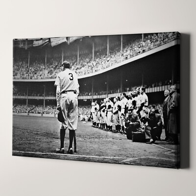 Babe Ruth Last Game 1920s Baseball New York Yankees MLB Canvas Wall Art ...