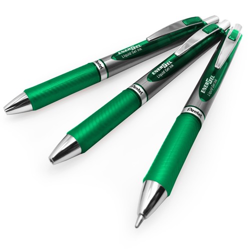 Pentel Energel BL80 Retractable Liquid Gel Ink Rollerball Pen- Green ...