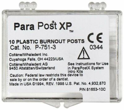 COLTENE P7513 ParaPost XP Brown .036" (.90 mm) Plastic Burnout Post 10 ...