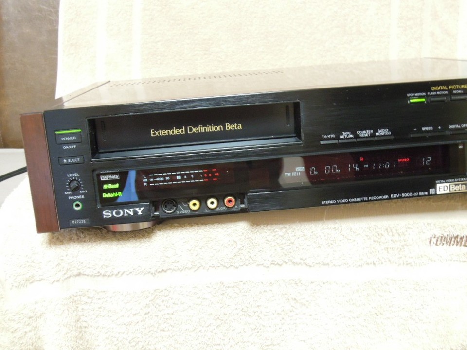 TESTED OK / SONY Hi-Band Betamax ED Beta Deck Video Cassette Recorder ...