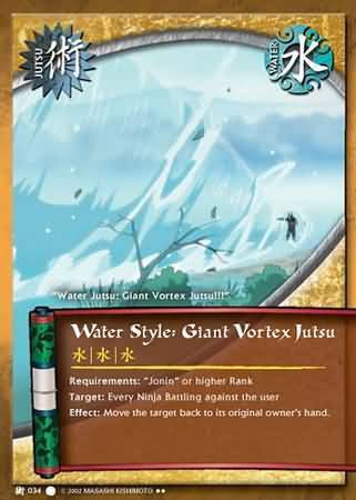 Water Style: Giant Vortex Jutsu - J-034 - Rare - Unlimited Edition ...