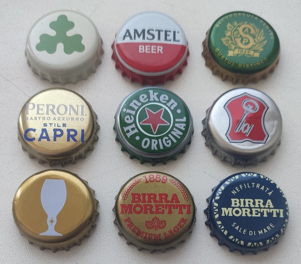 Lot/Set 9 Beer Caps ROMANIA Various International Brands, Kronkorken ChapasTapon | eBay