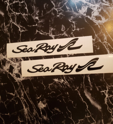 SEARAY SEA RAY Boat Decals 18" BLACK Die-Cut (2) BEST QUALITY USA | eBay
