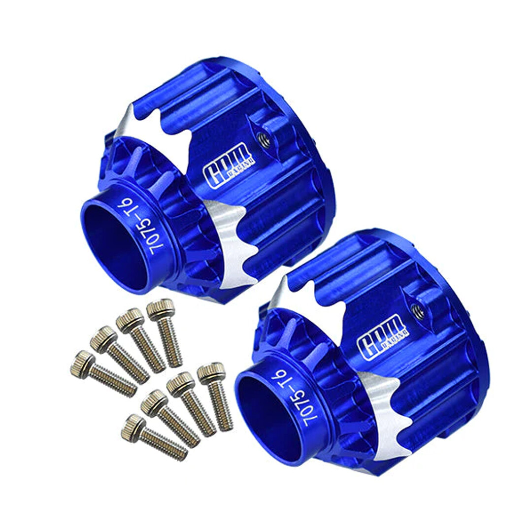 GPM Racing Aluminum 7075-T6 Front + Rear Differential Case Blue for 1/5 ...