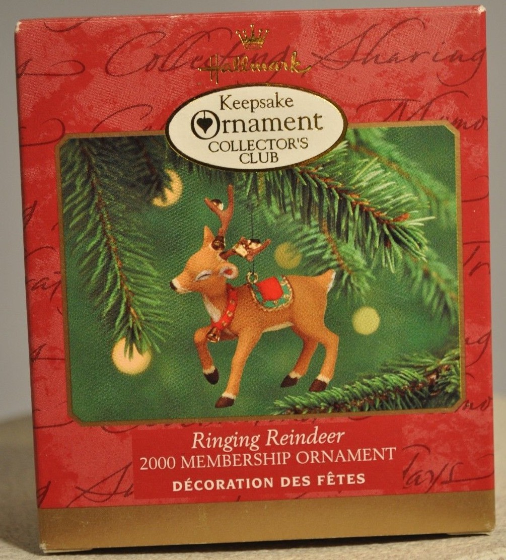 Hallmark - Ringing Reindeer - 2000 Membership Ornament - Keepsake ...