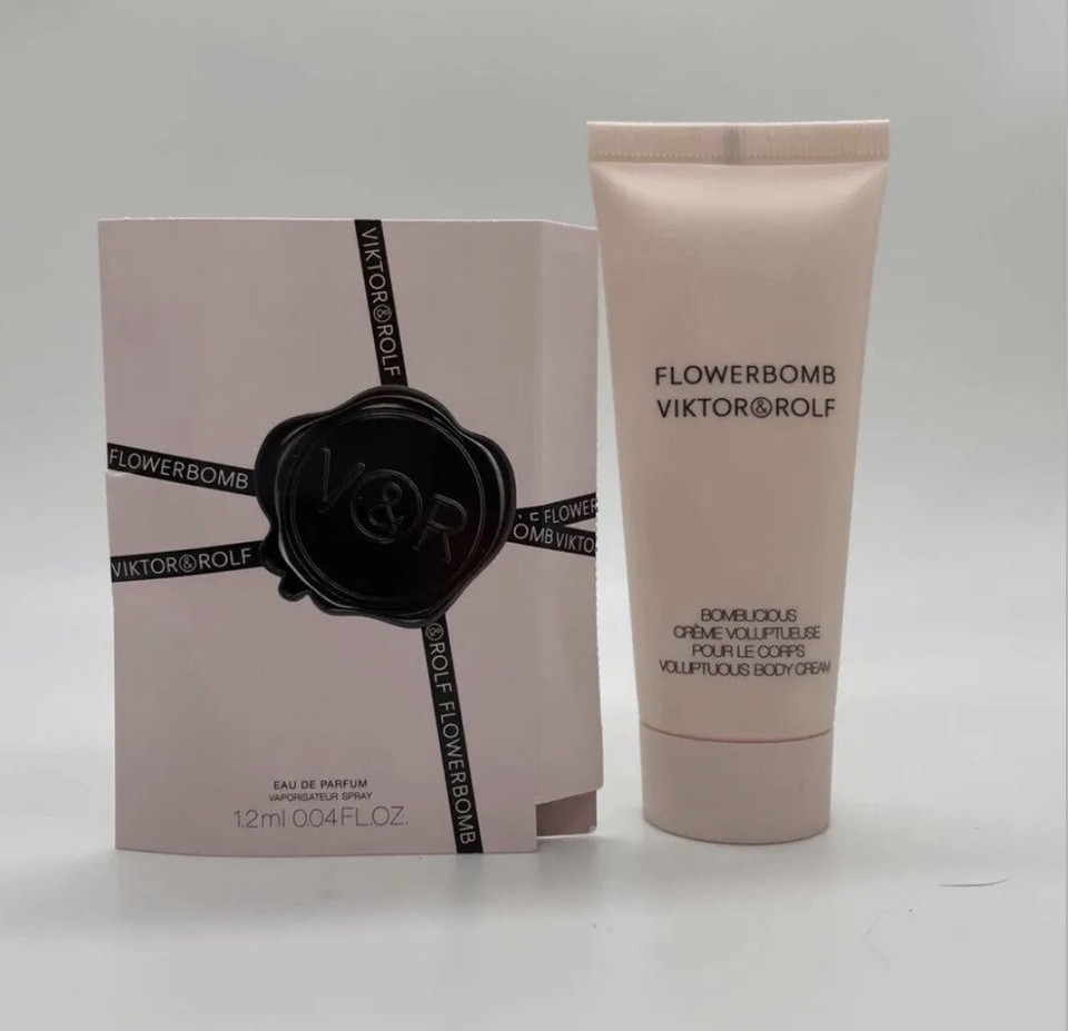 VIKTOR & ROLF/FLOWERBOMB gift set with bomblicious body cream & sample ...