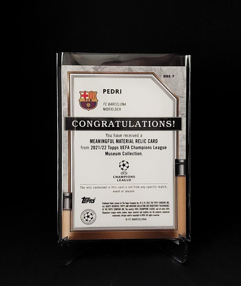 PEDRI 2021-22 Topps Museum UEFA Meaningful Materials Amethyst RELIC /99 ...