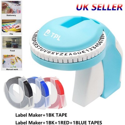 3D Dymo Omega Embossing Label Maker + Label Tapes 9mm Dymo Junior ...