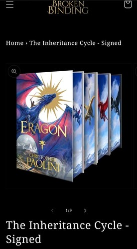 The Broken Binding The Inheritance Cycle Eragon Set Signed | eBay