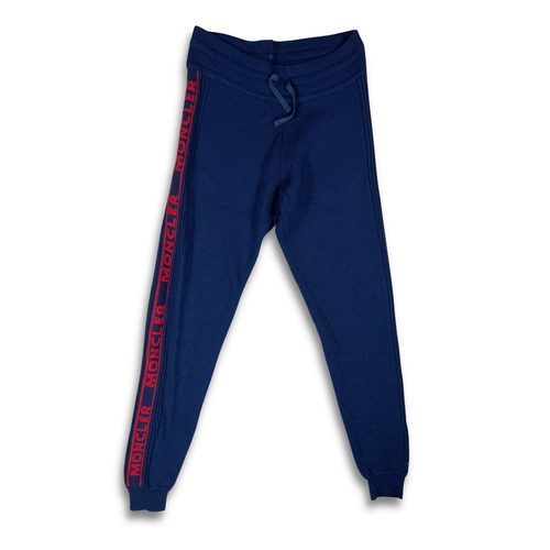 Moncler Knit Jogger Pants Blue Red Logo Tape Side Stripe Pantalone ...