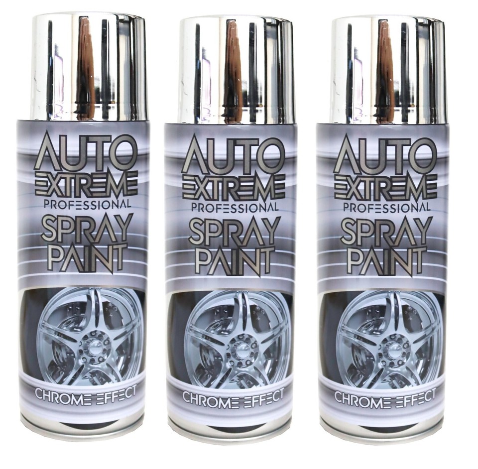Auto Extreme Chrome Metallic Effect Spray Paint Can Professional Car ...