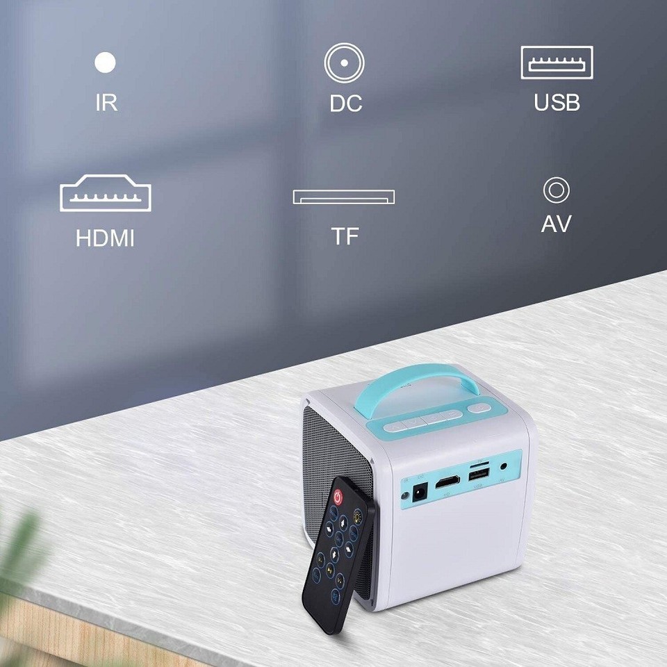 Portable Mini Kids LCD LED Projector 1080P HD For TV PC Home Theater ...