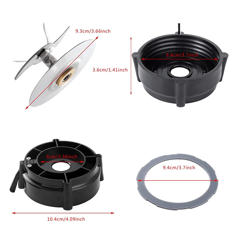 NEW 3 IN1 Replacement Blade w Jar Base Bottom Cap Kit For Oster Pro ...