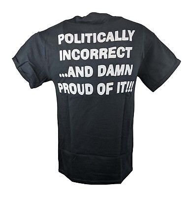 ECW Politically Incorrect Damn Proud Wrestling Black T-shirt | eBay
