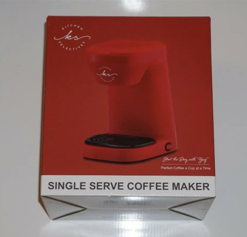 KITCHEN SELECTIVES SINGLE SERVE COFFEE MAKER | RED New In The Box ...