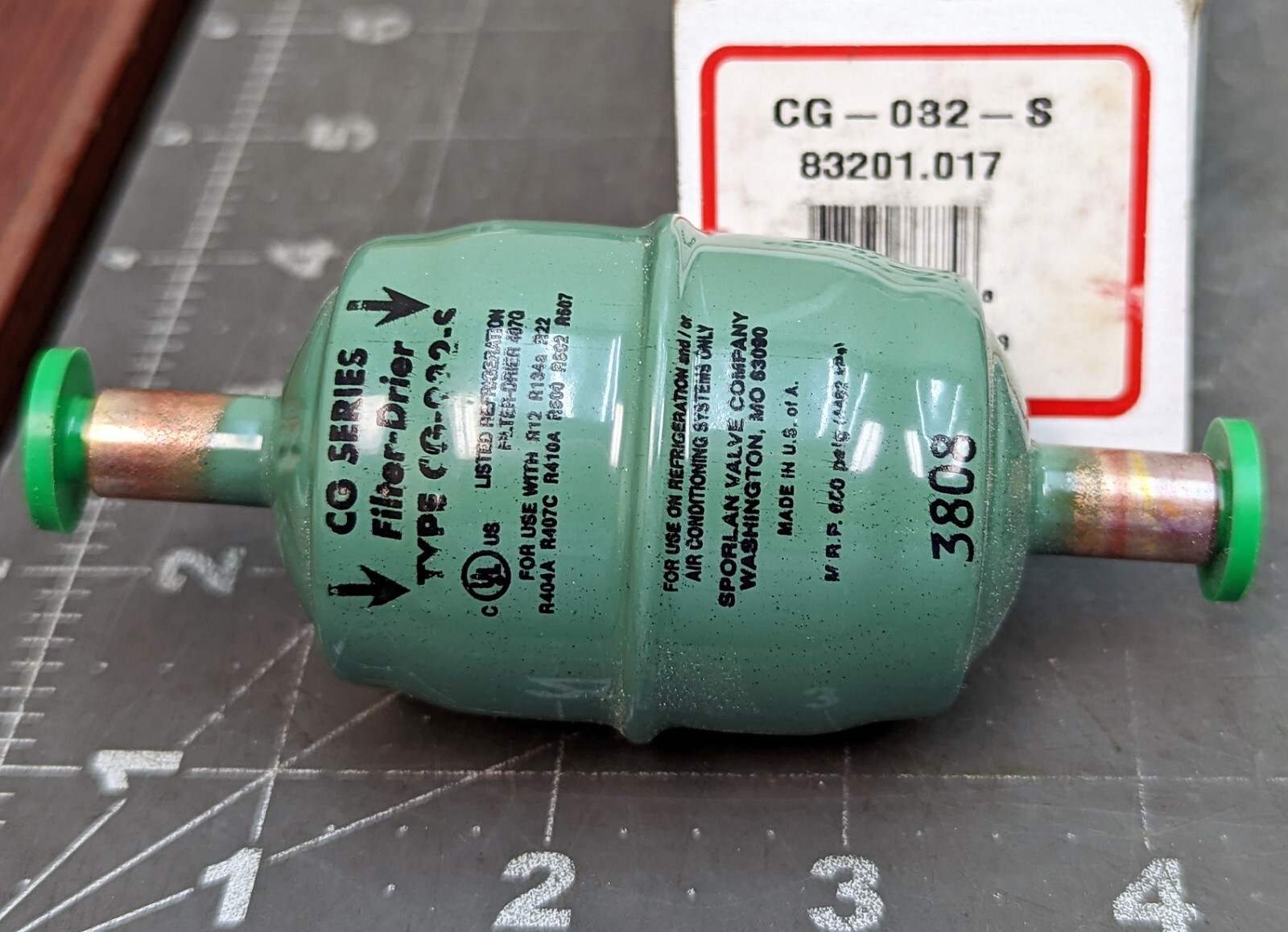 C-032-s Sporlan Catch All Refrigeration Drier Filter 1/4" ODF C032S for ...